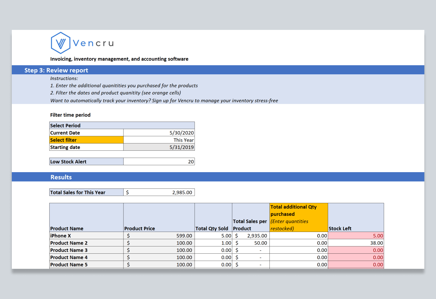 Inventory Templates for Small Business | Excel & Google Sheets