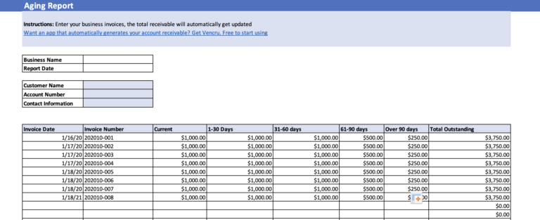 Free excel accounting templates and bookkeeping spreadsheet | Vencru