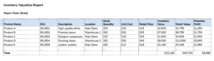 Inventory Valuation Report (Template included) - Vencru