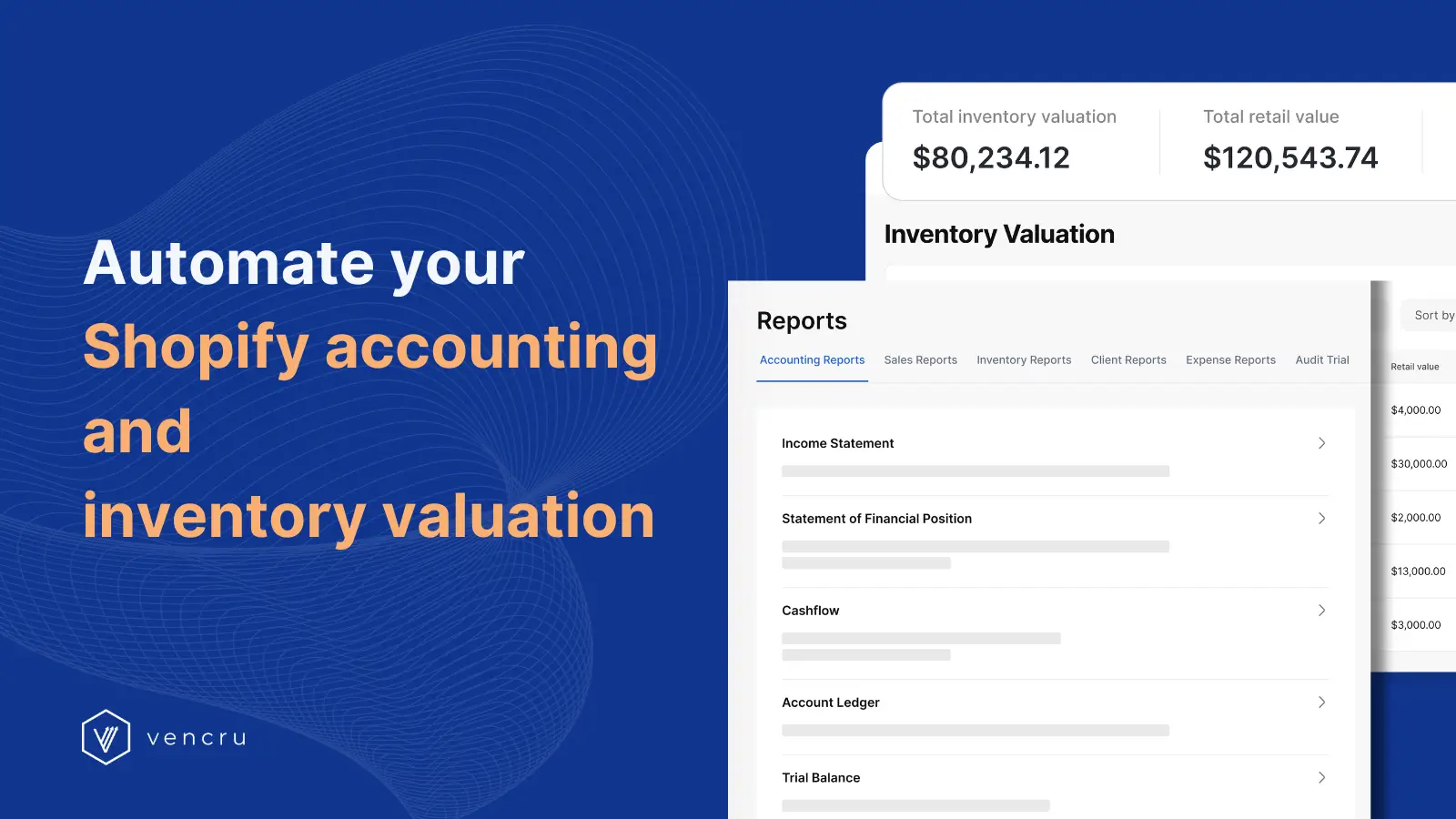 Shopify Accounting Software for Small Businesses | Vencru